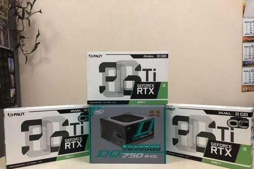 Видеокарта RTX 3060TI 4 штуки
