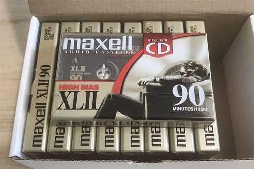 Аудиокассеты Maxell xlii90 новые 9 штук