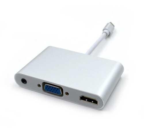 Адаптер переходник Type C (USB3.1) на hdmi-VGA+3.5