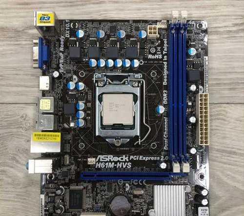 Комплект ASRock H61M-HVS, i3-2120