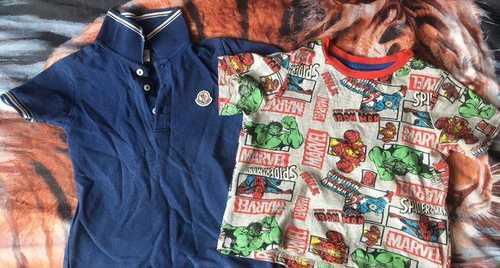 Детские Футболки: Moncler, marvel