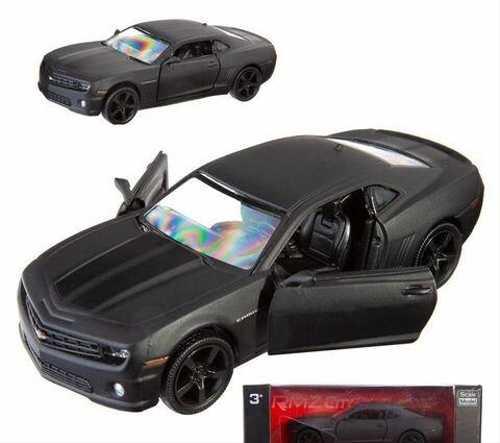 Машинка металлическая Uni-Fortune RMZ City 1:32 Chevrolet Camaro, инерционная, серый матовый цвет, 16.5 x 7.5 x 7 см 554005M