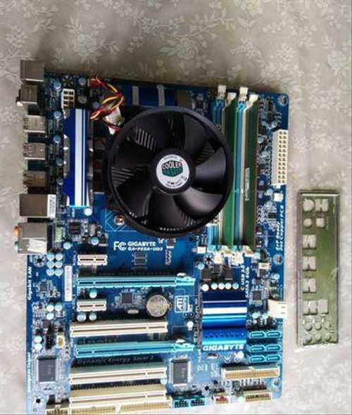 Gigabyte ga-p55-ud3 v2.0+xeon x3470+4gb озу