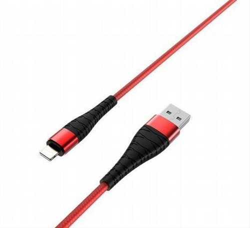 Кабель USB Lightning 8Pin borofone BX32 Munificent 5A 1м красный