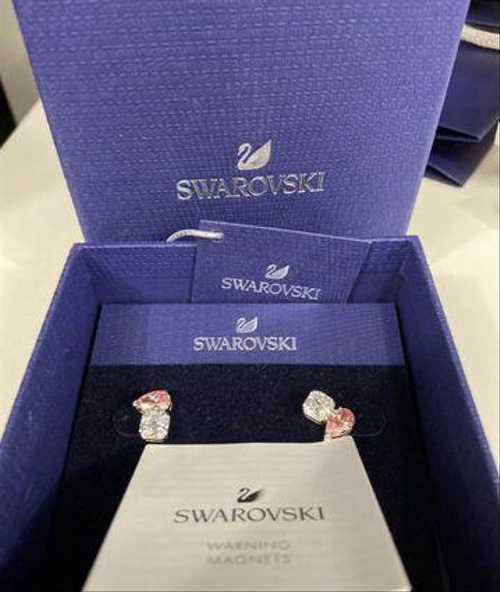 Серёжки - пусеты Swarovski новые