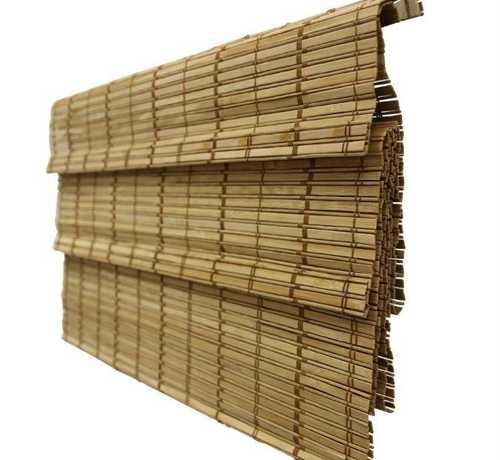 Римские шторы, бамбук, какао, 120х160 см