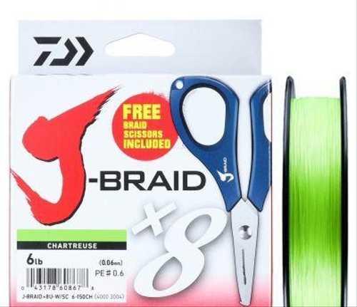 Шнур Daiwa J-Braid X8E-W/SC 300м 0.18мм 12кг свет