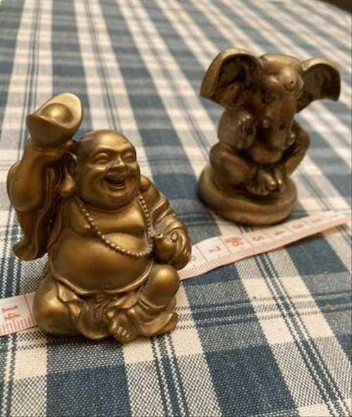 Смеющийся Будда и Ганеша на счастье