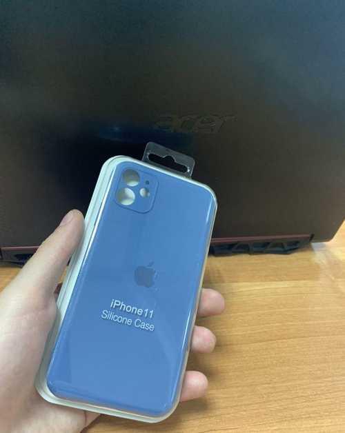 Чехол iPhone 11 Silicone Case Full Cover Синий