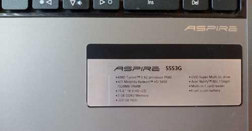 Продам ноутбук Acer 5553G