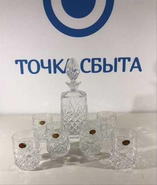 Штоф со стаканами bohemia Чехословакия хрусталь
