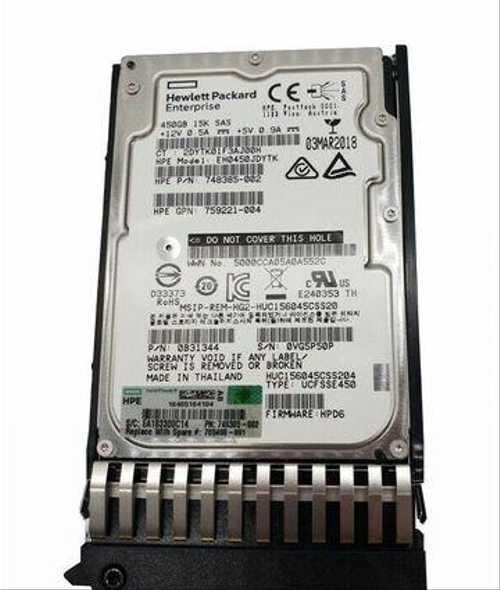 Жесткий Диск HP 450GB 785408-001 12G SAS 2.5