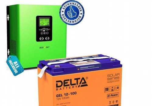 Комплект ecovolt termo 812+delta GEL 12-100