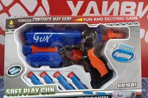 Бластер с мягкими пулями soft play GUN