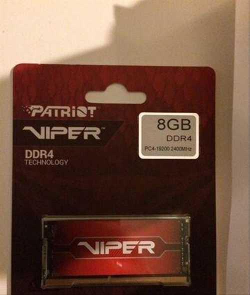 Озу patriot viper ddr4 8gb (новая)