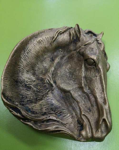 Пепельница голова лошади бронза 1950