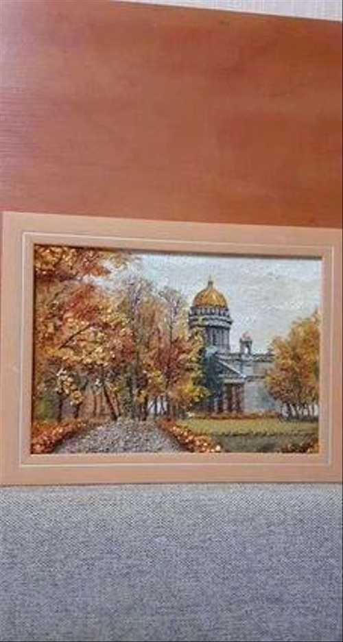 Картина из янтаря Исаакиевский Собор Санкт-Петербу