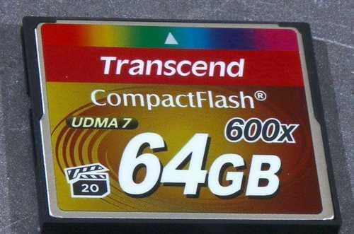 Карта памяти transcend compact flash 64gb