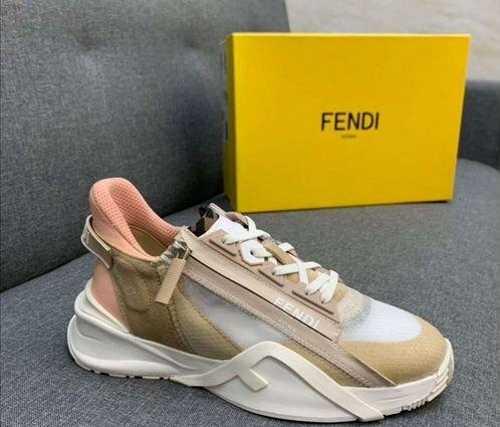 Сникерсы Fendi FF Flow Beige