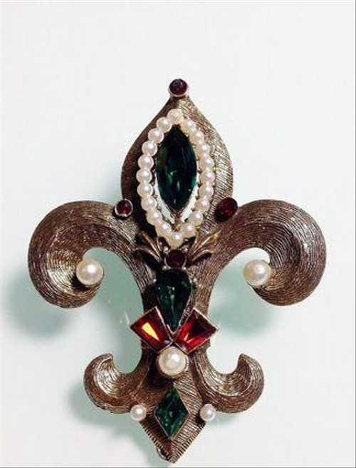 Винтажная брошь Weiss Fleur de lis. США, 1960-е