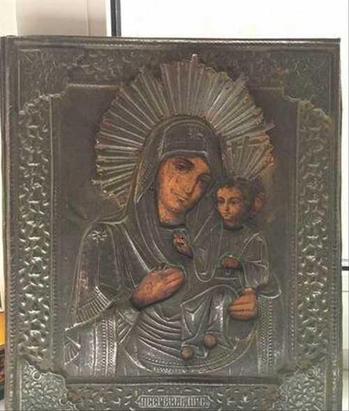 Старинная икона Иверская богородица