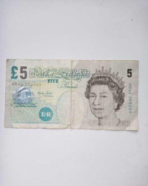 Банкнота в 5 фунтов Великобритании