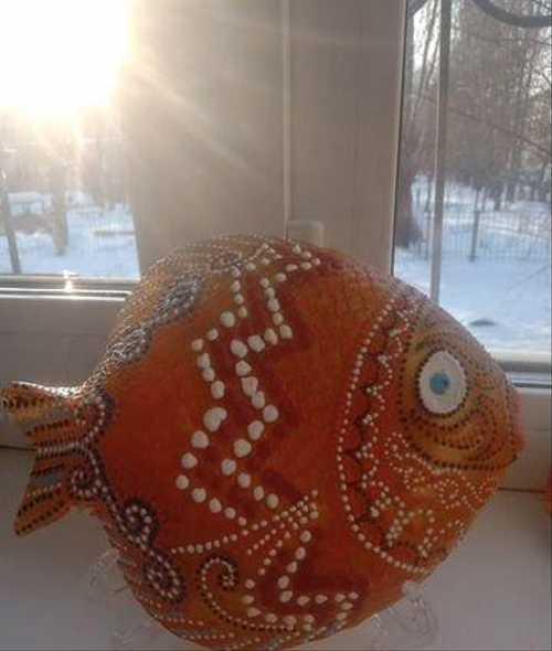 Золотая рыбка - декоративная тарелка