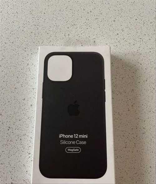 Чехол 12 mini Silicone Case черный iPhone