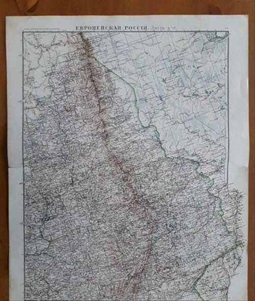 22 - Карта Европейской России. Лист 8-й, 1909 год