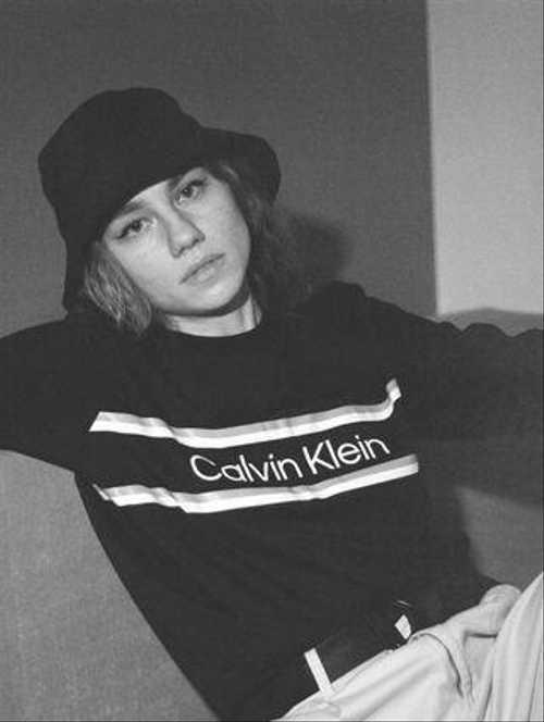 Мужской лонгслив Calvin Klein белый M ориг