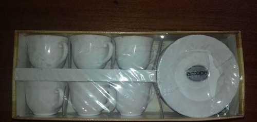 Кофейная пара новая 6 шт. 80гр. arcopal франция
