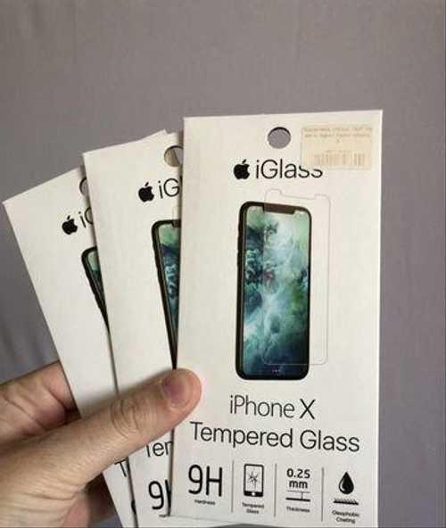 Переднее защитное стекло на iPhone X