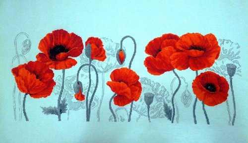 Картина вышитая крестиком