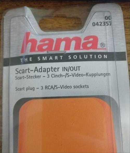 Переходник Scart m-S-video f+3xRCA f Hama H-42357