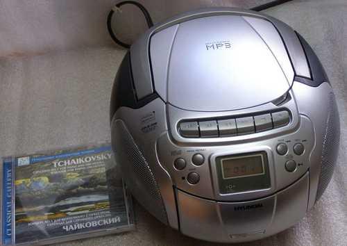 Переносная магнитола CD MP3 Hyundai H-1407 Silver