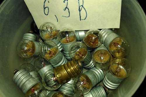 Лампочки 6.3 В для аппаратуры СССР, гирлянд