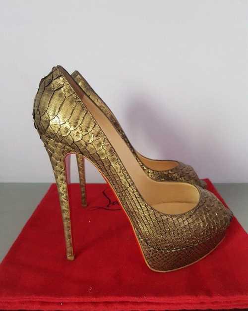 Christian Louboutin туфли питон оригинал 40, 39