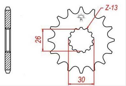Звезда передняя JT Sprockets JTF1180