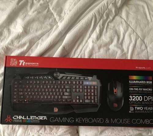 Комплект:RGB Игровая клавиатура+мышка tt esports c