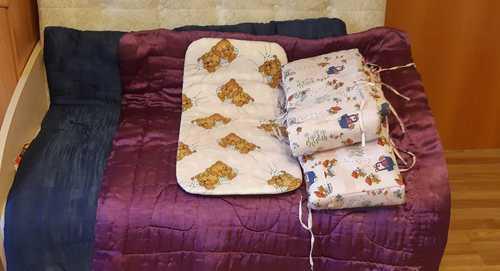 Одеяло летнее и зимнее, бортики в кровать