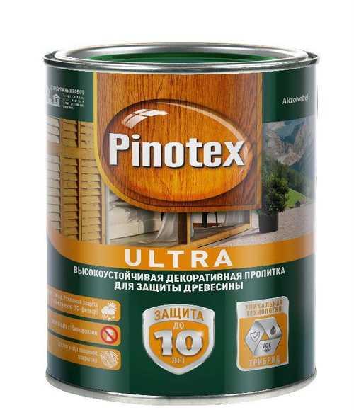 Пропитка для древесины Pinotex ultra 9л в ас-те
