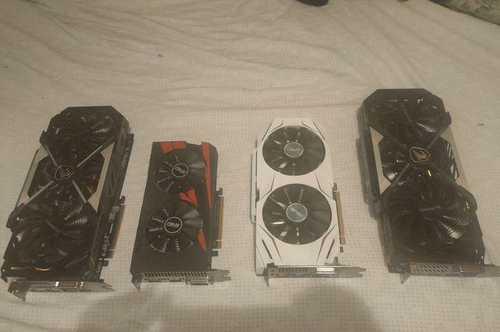 Видеокарты б\у GTX 1080 1070 1050Ti