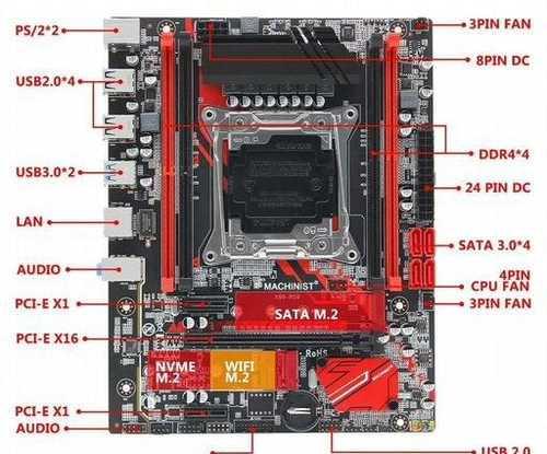 Материнская плата lga2011v3 x99Machinist rs9