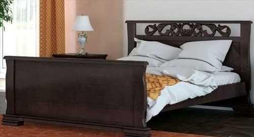 Кровать из массива дерева "Версаль" резная