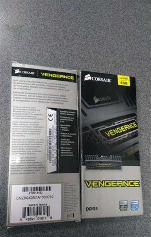 Модуль памяти Corsair Vengeance CMZ8GX3M1A1600C10