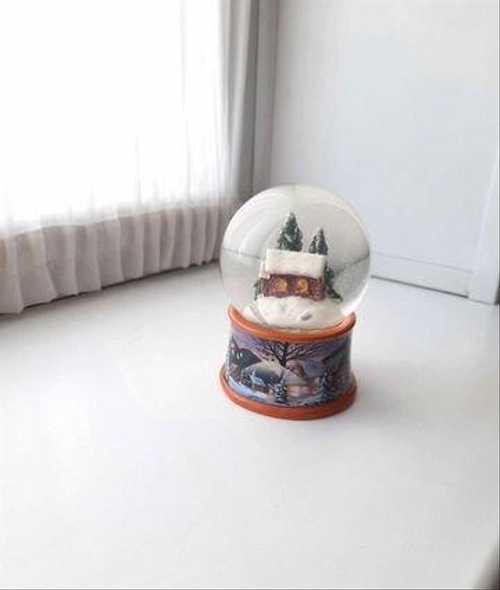10 см новогодний снежный шар фигурка подарок снег