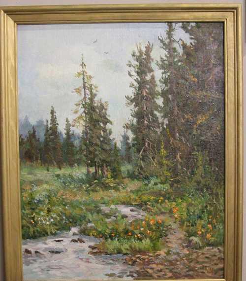 Картина "Ергаки,Оленья речка" В.Швецов 40х50 х.м