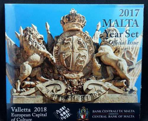 Годовой набор евро Мальта 2017 Brilliant UNC