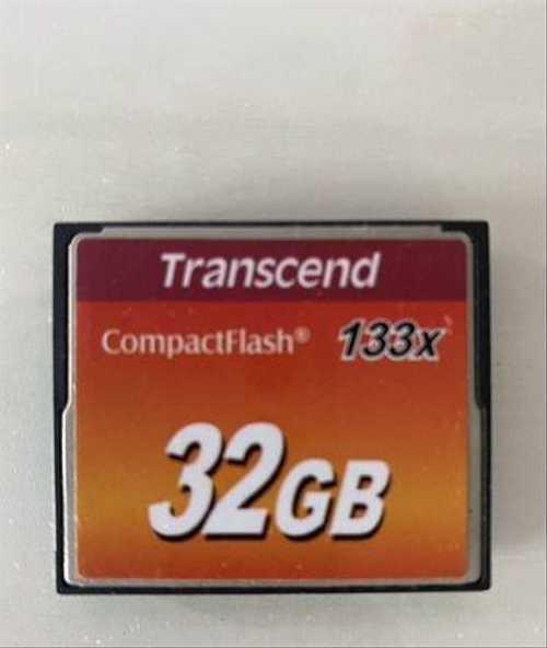 Карта памяти transcend compact flash 32 gb
