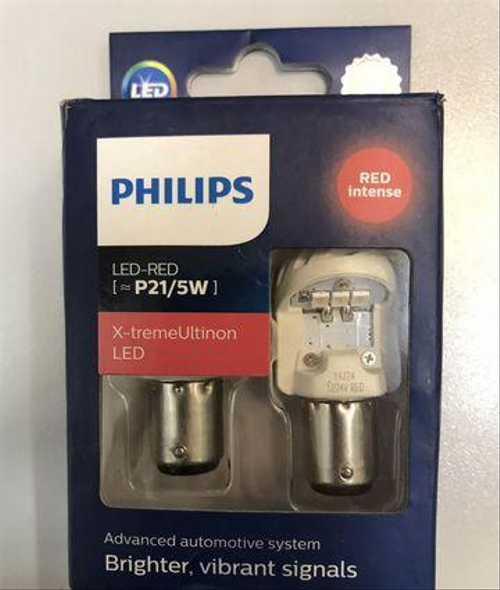 Лампы светодиодные philips X-treme LED RED P21/5W